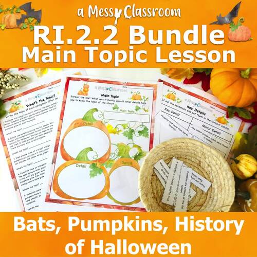 Halloween of History Bats Pumpkins Nonfiction Reading Bundle RI.2.2 ...