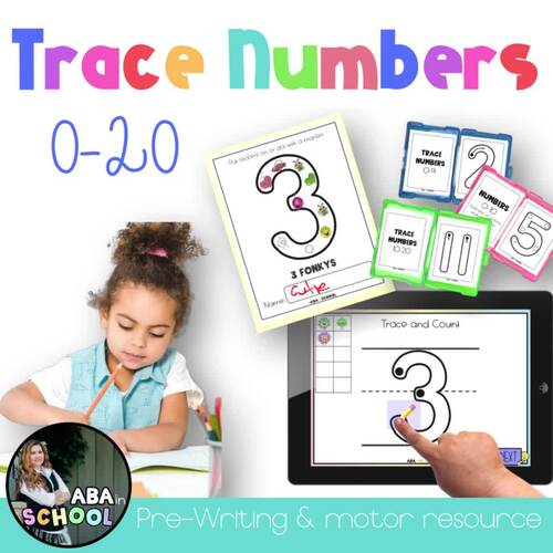Number Tracing Numbers 0-20 Writing Formation and Number Sense Activities