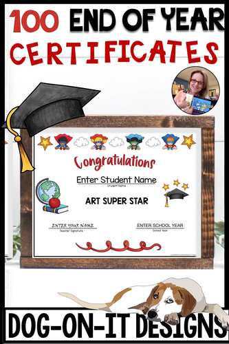 End of Year Award Certificates Superhero Editable | TPT