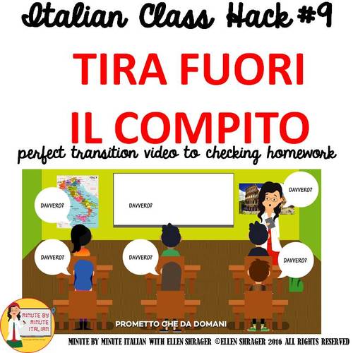 Italian Transition Video Take Out Homework for CI TCI TPRS 90% Target ...