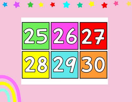 Printable Number Flashcards, Calendar Number Labels, Number Tags, Labels