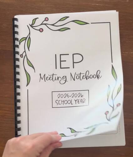 IEP Meeting Notebook | Special Education Planner - B&W + Color | TPT