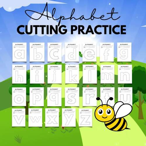 Lowercase Letter Cutting Practice | Scissor Skills Cutting Activities ...