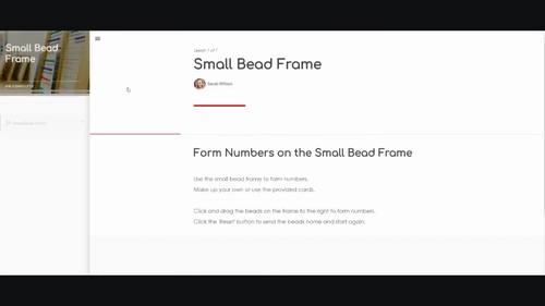 Montessori Small Bead Frame Virtual by Minkybubs Montessori | TPT