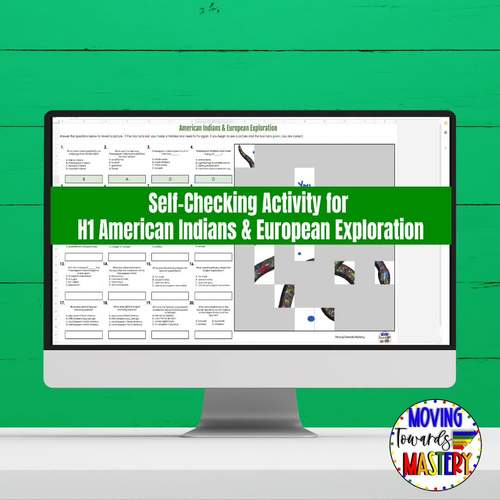 GSE SS8H1 American Indians & Exploration in Georgia Mystery Picture Puzzle