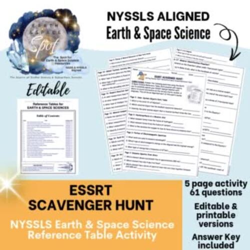 ESSRT Scavenger Hunt (NYSSLS EARTH AND SPACE SCIENCE) by Earth & Space Spot