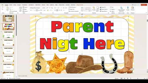 Cowboy Themed SLIDE SHOW | Editable | Google Slides Presentation ...