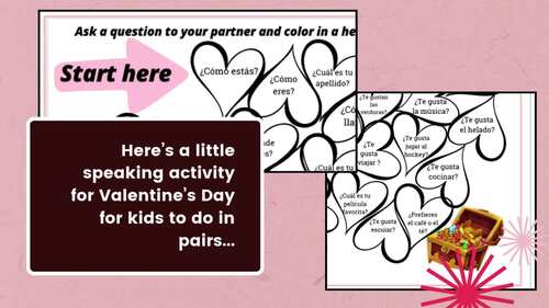 Spanish Valentine's Day El Día de San Valentín español Speaking Activity