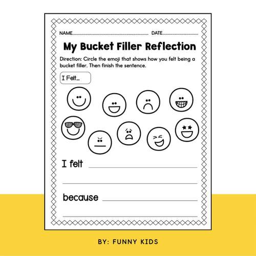 Bucket Filler Kindness Activities | Sorting, Challenges, Reflection & Bonus