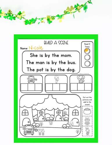 Build a Scene St. Patrick's: CVC Words, Digraphs, Blends, CVCe Words ...