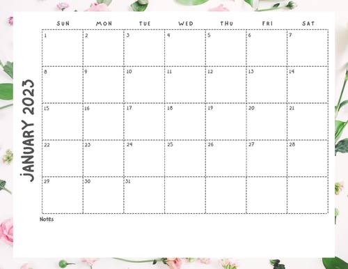 2023 Calendar with notes by City Time Store | TPT