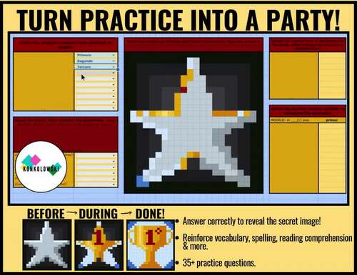 SPANISH ORDINAL NUMBERS | Digital Mystery Pixel Art | Self-Grading | No ...