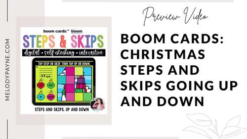 Music Intervals: Steps and Skips Up and Down Christmas Mystery Image Reveal