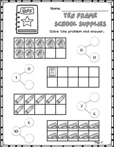 Kindergarten | Addition & Subtraction within 10 | Ten Frames & Number bond