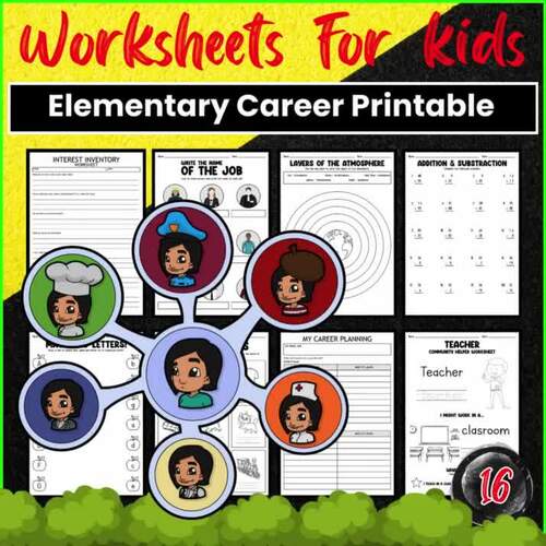 Elementary Career Printable Worksheet by Lib Anatomy school | TPT