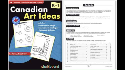 Canadian Art Ideas Grades K-1 by Chalkboard Publishing | TPT