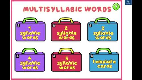 Multisyllabic Words GAME - Build a Lunchbox - Back to school | TPT