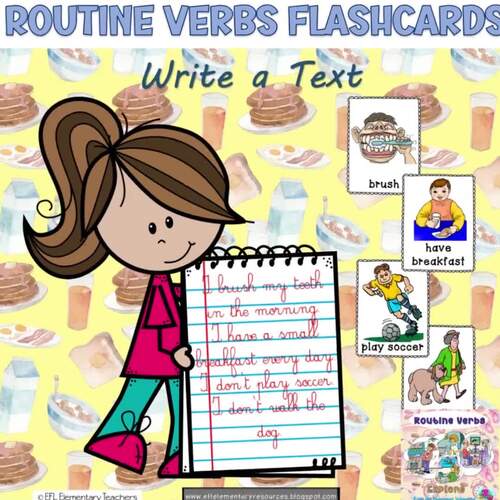 Routine Verbs for Elementary ELL-EXPLORE | TPT