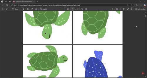 Lowercase Letter Formation Practice Sheets | Alphabet Tracing Cards ...