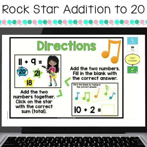 Addition Fact Fluency to 20 Boom Cards™ by K's Classroom Kreations