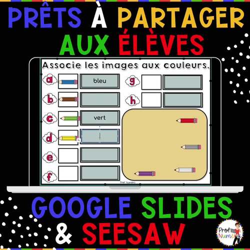 FRENCH Google Slides et SEESAW | NOVEMBRE | Literacy - 1re by Prof Numeric