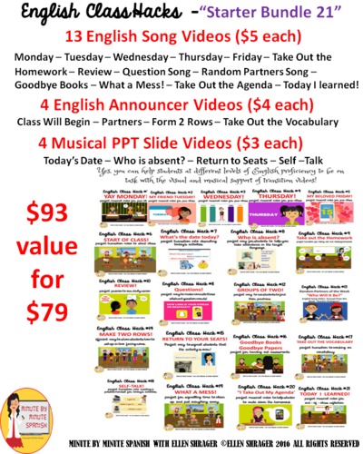 ESL English Transition Videos Starter Kit for CI TCI and the Best ...