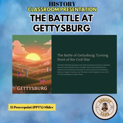 BATTLE OF GETTYSBURG - Civil War PPTX Presentation by Legacy Lane TPT