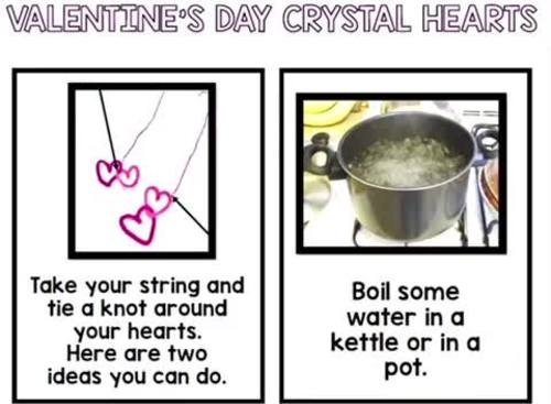 Valentine's Day - Science - Crystal Hearts - STEM - Special Education
