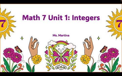 MATH 7 UNIT 1: INTEGERS by Mme Martina's classroom | TPT
