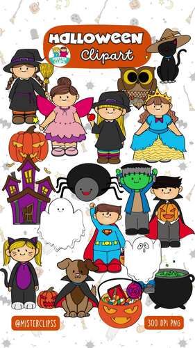 Halloween Clip Art by Mister Clips | TPT