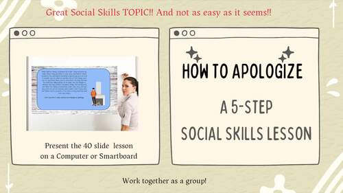 Apology Lesson |How to Apologize Social Skills| Boom and Google Slide Duo