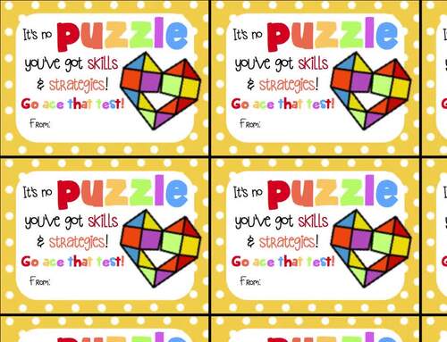 Twist Snake Cube (Puzzle) Testing Motivation Gift Tag- It's no PUZZLE ...