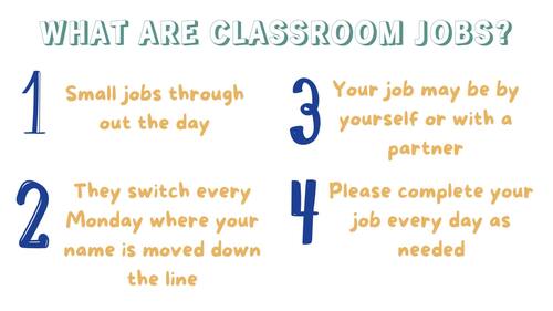 Classroom Jobs Back to School Visuals/Presentation by Create Academy