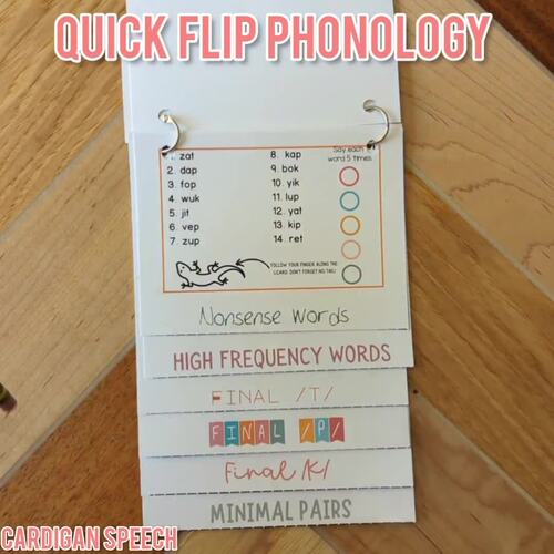 Quick Flip Phonology - Phonological Processes - Evidence Based Practice