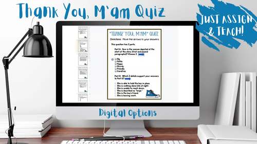 Thank You Ma'am Quiz Langston Hughes Short Stories Test Prep Reading ...