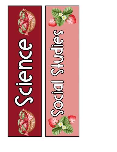 Strawberry 10 Drawer Rolling Cart Labels with Editable Labels for ...