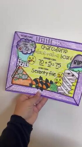 Halloween Math Place Value Craft by The Teaching Diva Corner | TPT