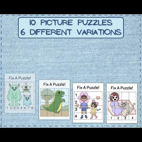 Preschool Picture Puzzles | Number Sequencing Puzzles | Learn Counting ...