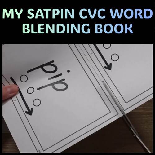 SATPIN CVC Words Blending Book | Phonics Blending & Decoding Activity| ESL