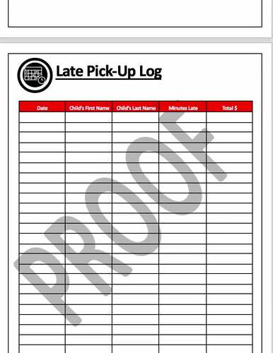 Late Pick-Up Policy by Admin 4 You | TPT