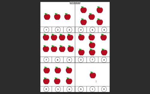 Fall Activity Apple Count & Clip- PreK, Preschool, UTK, TK, and ...