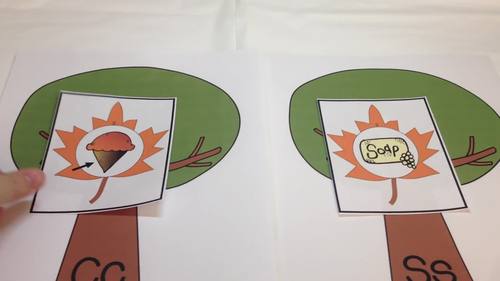 Kindergarten FALL LEAVES Math Centers and Literacy Centers Bundle