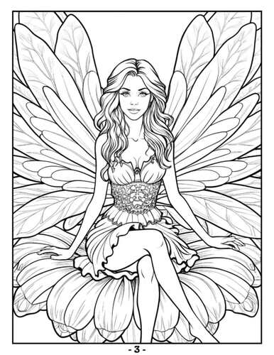 Fairy Magic Coloring Pages: Fantasy Coloring with Fairytale Designs for ...