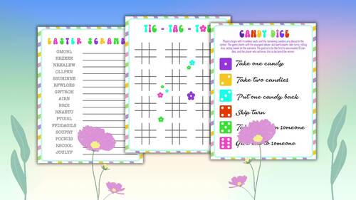 Easter Classroom Games, Bundle, Activities Family Kids Activity Word ...