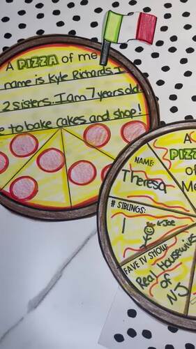 All About Me Back to School Craft Pizza by The Teaching Diva Corner