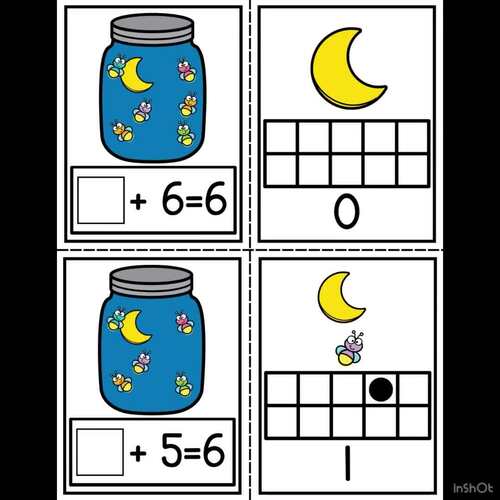 Addition and Subtraction Fact Families 6-10 Task Cards by Serendipity ...