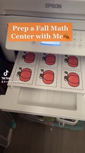 PreK Kindergarten Math Center Fall Counting Mats by Kinder Dream Land