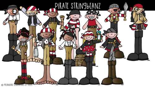 Pirate clip art, Stringbeanz COLORED Version by Melonheadz Clipart