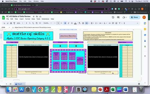 Algebra 1 EOC Review (Reporting Categories 4 & 5) by Barnhill Creations