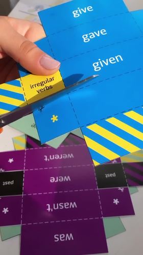 Sentence Formation Cubes/ CUT and GLUE/ Verbs | TPT